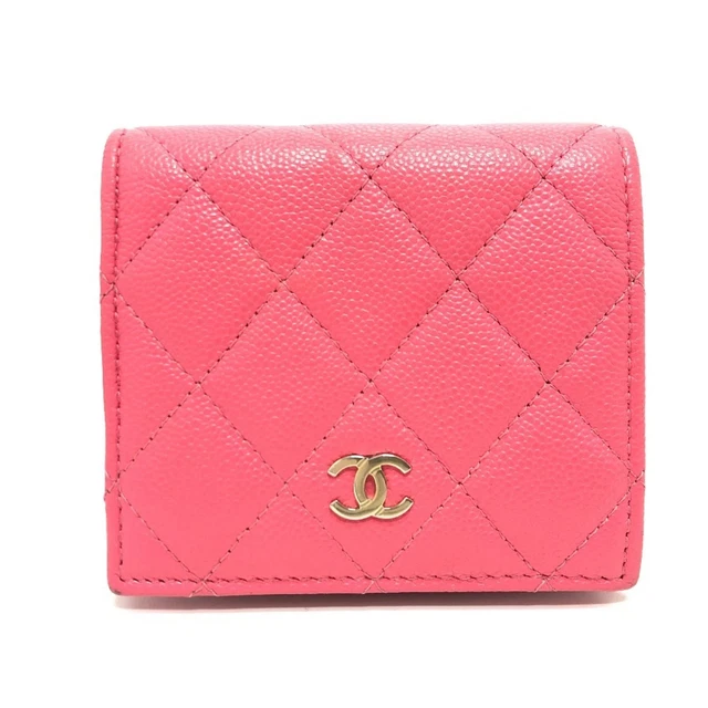 CHANEL AP3178 MATELASSE Small Flap Wallet, Bi-fold Caviar Skin, Women's ...