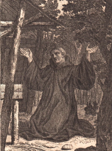 18TH CENTURY PORTRAIT of Saint Martin de Vertou founder of the ...