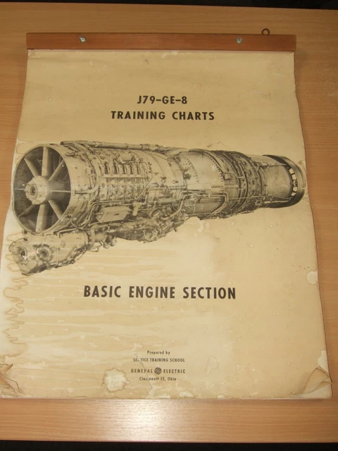 GENERAL ELECTRIC J79-GE-8 Jet Engine TRAINING CHARTS. A-5 Vigilante ...