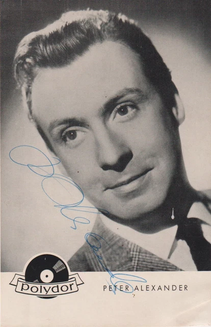 CARTOLINA PETER ALEXANDER originale autografa firmata Polydor anni 60 ...