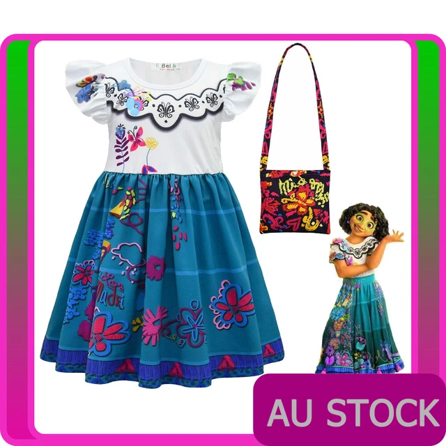 KIDS DISNEY OFFICIAL Deluxe Mirabel Costume Girls Encanto Princess ...