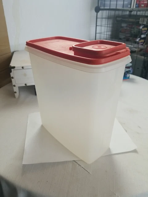 VINTAGE TUPPERWARE LARGE Sheer Cereal Keeper Container 20 cup #1588-4 ...