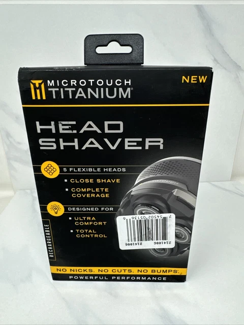 MICROTOUCH TITANIUM HEAD Shaver 5 Flexible Heads Rechargeable ...