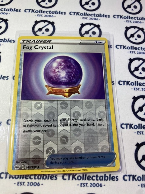 FOG CRYSTAL TRAINER Reverse Holo #140/198 Pokémon Card Chilling Reign ...