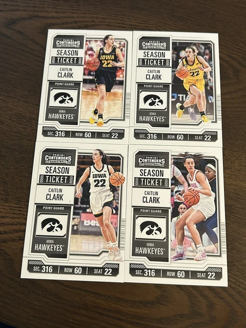 CAITLIN CLARK 2024 Caitlin Clark Collection CC1-CC4 Contenders billet ...