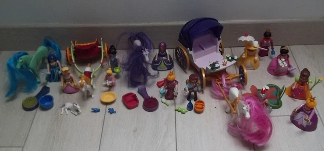PLAYMOBIL PRINCESS 6856 calèche royal 6169 bleuet 6167 violette 71002 ...
