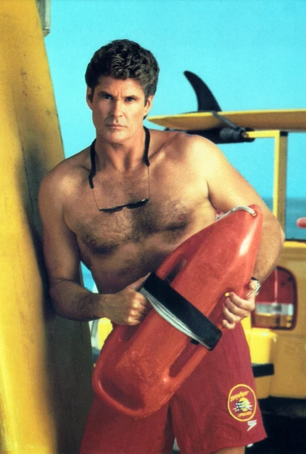 BAYWATCH DAVID HASSELHOFF As Lt. Mitch Buchannon UNP 4x6 Postcard £2.94 ...