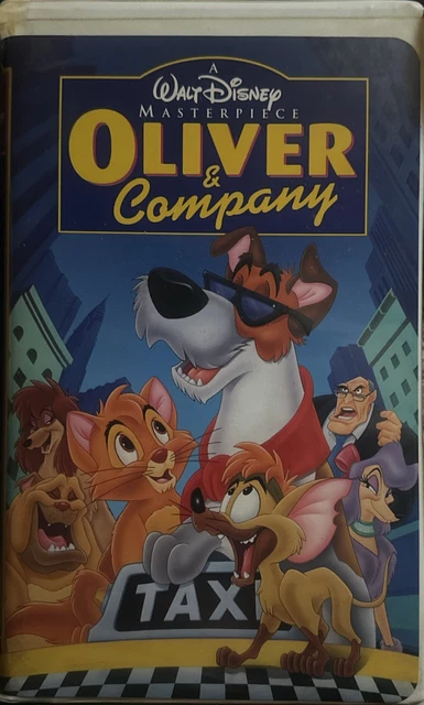 OLIVER AND COMPANY Disney VHS Clam Shell Case Billy Joel 1988 Bette ...