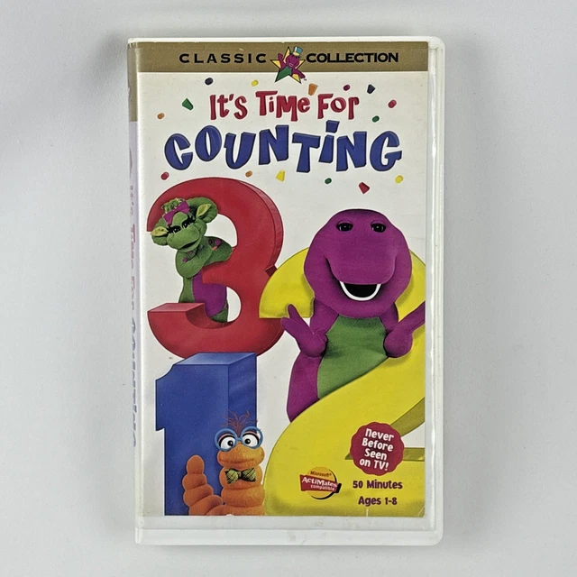 BARNEY IT’S TIME For Counting Classic Collection VHS Sing Along Songs ...