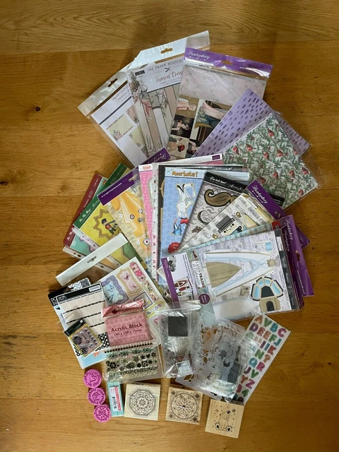 JOB LOT CRAFTROOM Clear-out 4.5kg - Card Making, Hunkydory, Stamps ...