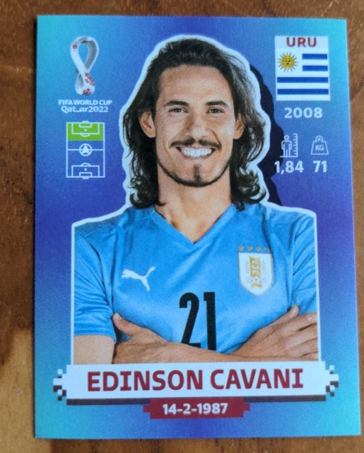 PANINI FIFA WORLD Cup Qatar 2022 Sticker, Edinson Cavani, URU17 £1.19 ...