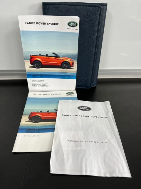 RANGE ROVER EVOQUE Owners Pack / Handbook / Manual + Wallet, 2015~2018 ...