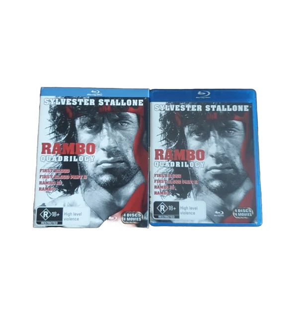 RAMBO QUADRILOGY COLLECTORS Set 4 Disc Region B PAL Blu Ray - Free ...