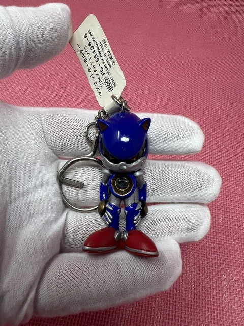 VINTAGE 1993 METAL Sonic CD Keychain Japan Segasonic SEGA Sonic the ...