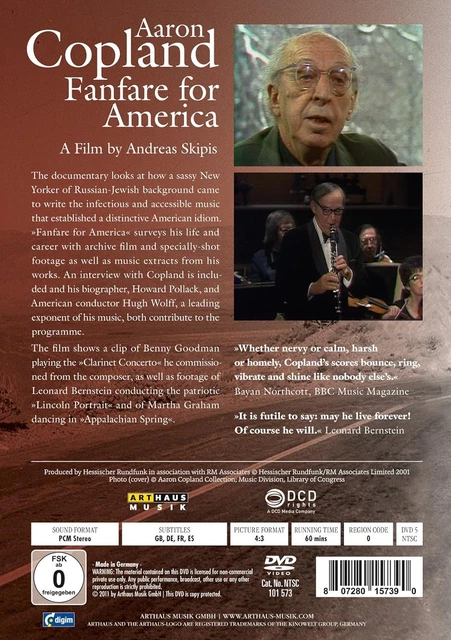 AARON COPLAND - Fanfare for America (DVD) £10.16 - PicClick UK