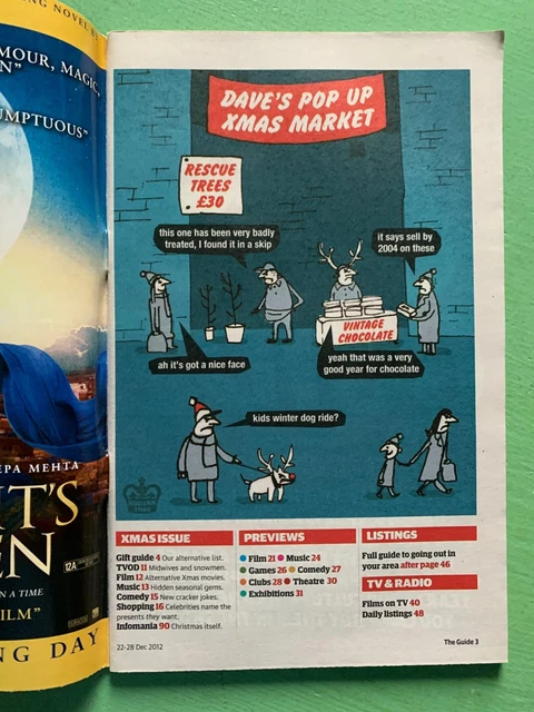 THE GUIDE MAGAZINE 22-December-2012 CHRISTMAS TV songs films Seth ...