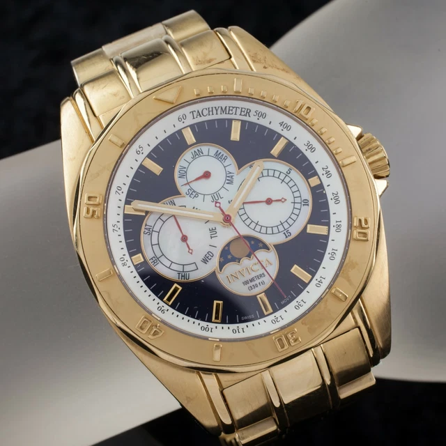 INVICTA MEN'S MOON Phase Tachymeter Watch Model 4335 EUR 127,73 ...