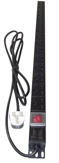 15 WAY UK Socket PDU VERTICAL MOUNT Power Distribution Unit for 19 ...