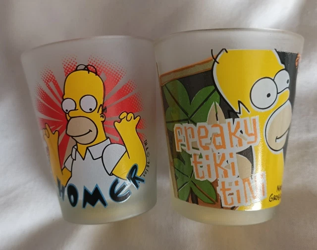 SHOT GLASS HOMER Simpson Frosted Glass £6.98 - PicClick UK