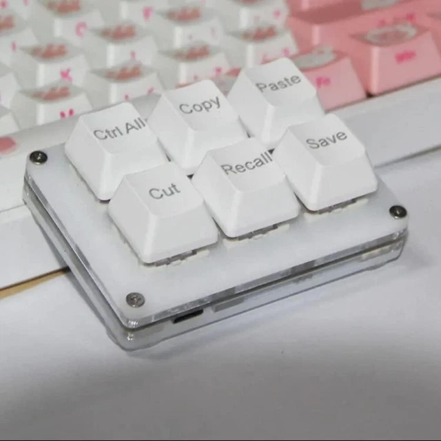 PROGRAMMABLE 6KEY KEYBOARD Portable Mechanical Keyboard New Hotswap ...