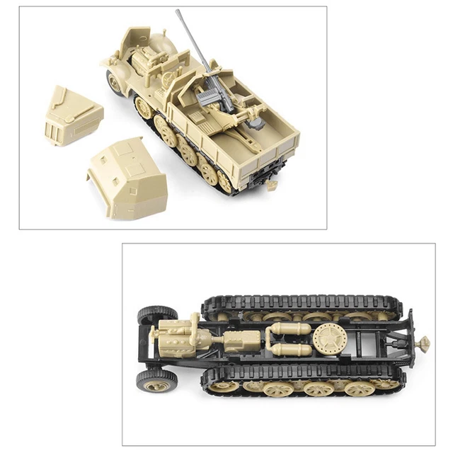 2X 1/72 HALF Track Armored Vehicle Model Toys 4D Assembled EUR 14,56 ...