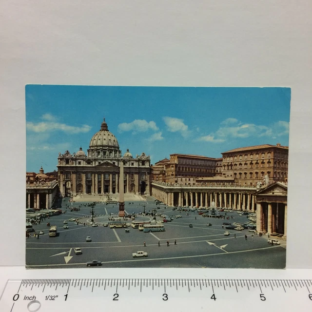 CARTOLINA CITTÀ DEL Vaticano Basilica di San Pietro Piazza Chiesa ...