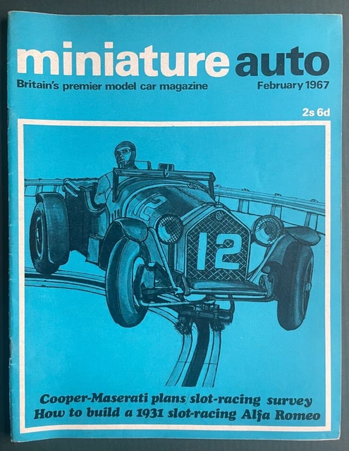 MINIATURE AUTO FEBRUARY 1967 Model Car Magazine Cooper-Maserati, Alfa ...