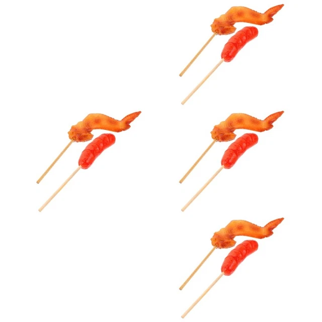 4 SETS PLASTIC Roasted Chicken Wing Lifelike Fake Meat Model Shape £41. ...