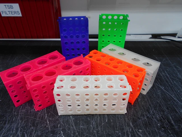 LOT OF 7 Modular Test Tube Rack Holder 4 X 30Mm 12 X 18Mm 32 X 12Mm 32 ...