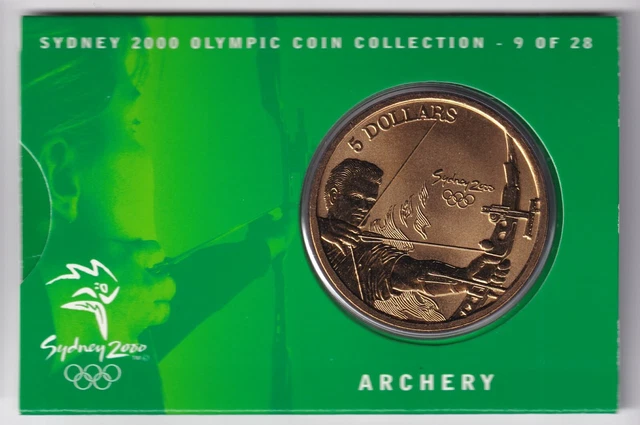 AUSTRALIAN: 2000 $5 Sydney Olympic Coin Collection Coin Archery - 9 Of ...