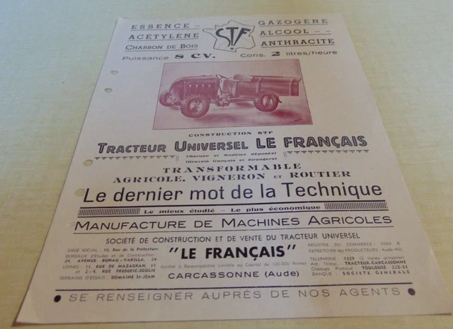 PROSPECTUS BROCHURE TRACTEUR universel LE FRANCAIS EUR 100,00 - PicClick DE