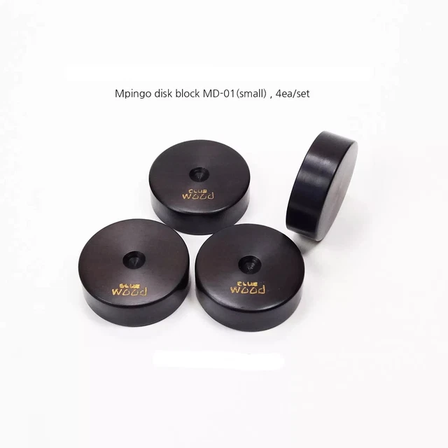 EBONY MPINGO AUDIO feet base Disk block insulator isolator clubWOOD 4 ...