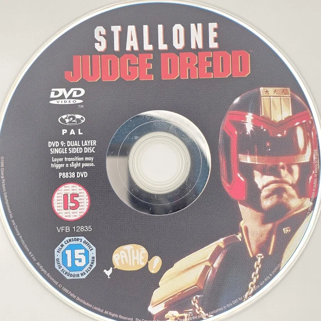 STALLONE JUDGE DREDD DVD Film Region 2 PAL Cert 15 Action Sci-Fi £4.22 ...