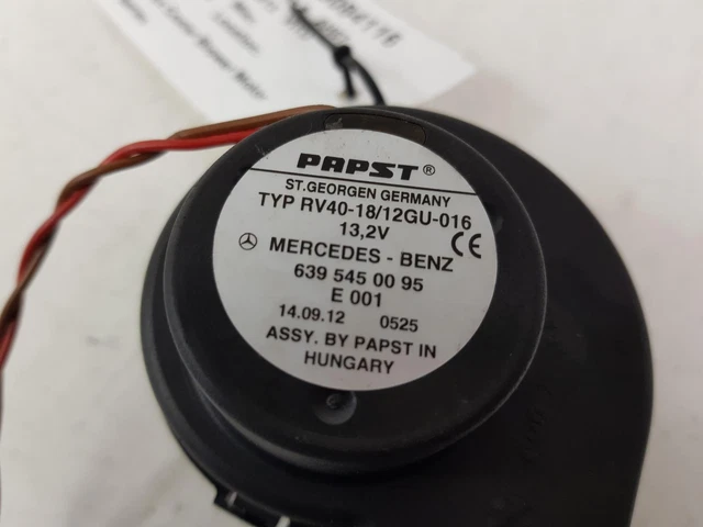 MERCEDES VITO FUSE Box Cooling Fan Motor 2013 2.1 Diesel W639 ...