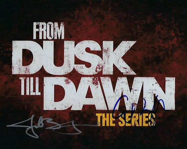 GFA DE DUSK Till Aube Eiza Gonzalez & Jake Busey Signé 8x10 Photo COA ...