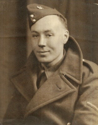 WW2 MATTE PHOTO Handsome Soldier Lance Corporal Studio Military ...