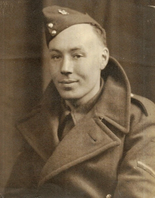 WW2 MATTE PHOTO Handsome Soldier Lance Corporal Studio Military ...