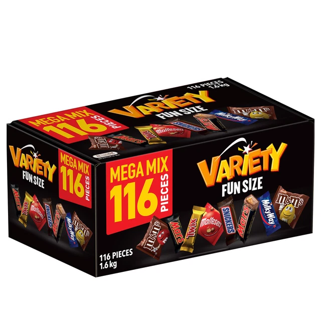 MARS VARIETY MIX Mini Chocolate Bars Sweets Snacks 1.6kg Box | 116 ...