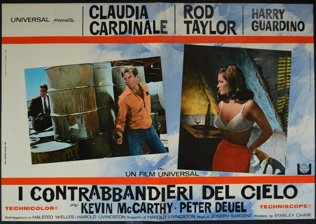 FOTOBUSTA I CONTRABBANDIERI DEL CIELO CLAUDIA CARDINALE ROD TAYLOR ...