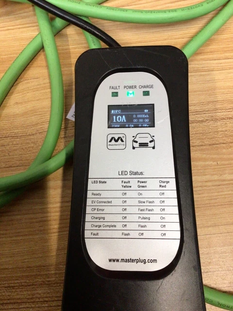 MASTERPLUG CHARGEPOINT HOME EV Charging Cable, Type 2, 10 Metre, Mode 2 ...
