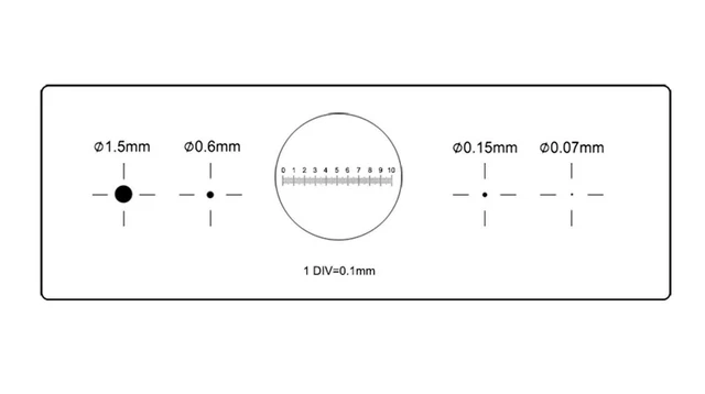 TRANSPARENT FILM GAUGE Point Microscope Micrometer Calibration ...