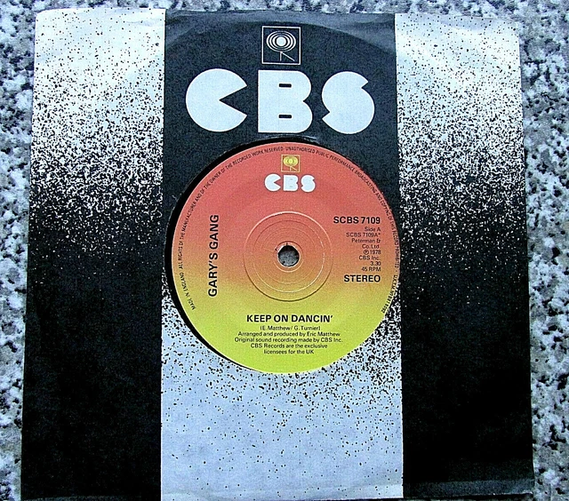 GARYS GANG KEEP On Dancin' ~ Original 1978 UK 7" VINYLE SINGLE.. DISCO ...