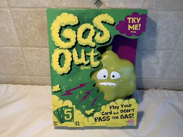 MATTEL GAS OUT Game - Play Your Card But Don't Pass The Gas, Ages 5 ...