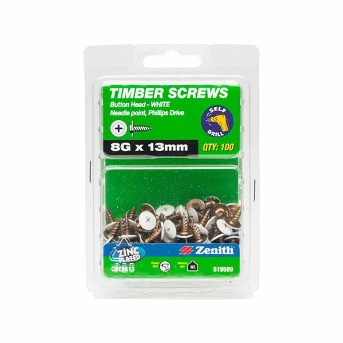 ZENITH 8G X 13mm White Button Head Screw - 100 Pack $27.99 - PicClick AU