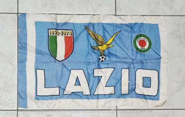 BANDIERA LAZIO VINTAGE Scudetto 1973-1974 Coppa Italia 1958 EUR 34,90 ...