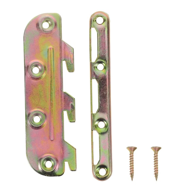 4 SETS BED Rail Bracket Connectors Iron Bed Frame Hardware For ...