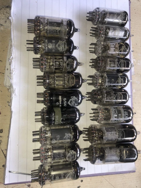 VINTAGE RADIO VALVES job lot Mullard 18 Number £36.00 - PicClick UK