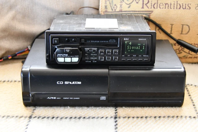 VINTAGE ALPINE 7525R Radio Cassette with 6 disk 5952V CD multi changer ...
