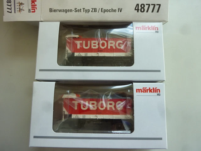 MÄRKLIN 48777 BIERWAGEN-SET Tuborg mit Preiser Figuren EUR 79,00 ...
