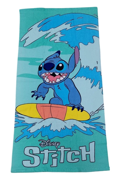 TELO MARE BAMBINO Disney Lilo & Stitch In Spugna Piscina Spiaggia ...